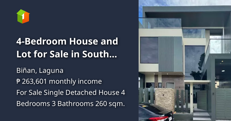 4-Bedroom House and Lot for Sale in South Springs Residential Estate ...