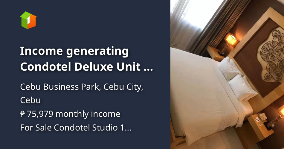 Income generating Condotel Deluxe Unit - Hotel Room: Quest Hotel ...