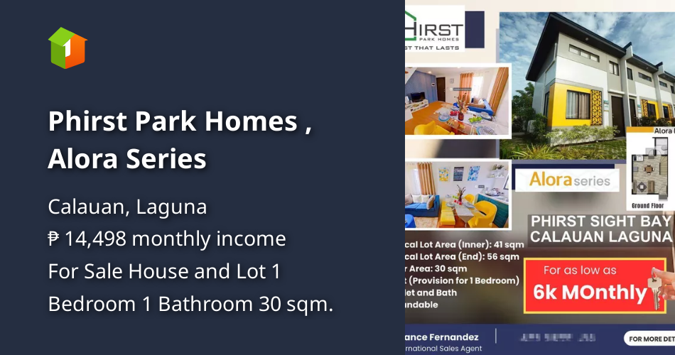 Phirst Park Homes , Alora Series [Houses and Lots 🏘️] (April 2024) in ...