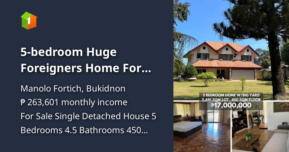 5-bedroom Huge Foreigners Home For Sale in Damilag, Manolo Fortich Buk ...