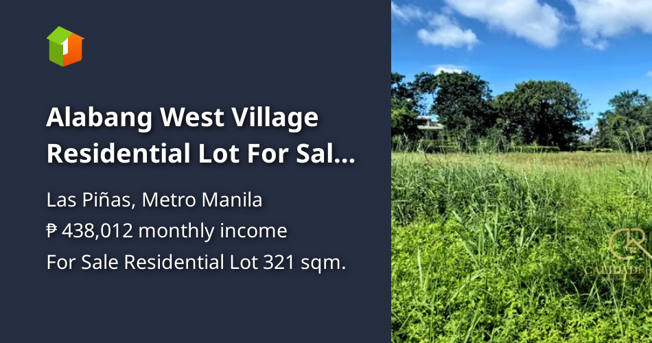 Alabang West Village Residential Lot For Sale Las Pinas - CRS0324 [Lots ...