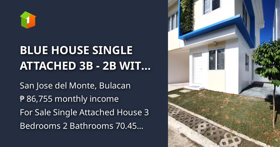 BLUE HOUSE SINGLE ATTACHED 3B - 2B WITH SOLAR PANEL LOCATED SJDMB ...