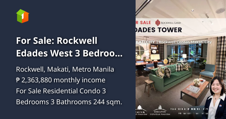 For Sale: Rockwell Edades West 3 Bedroom Flat (Direct Buyers Only ...