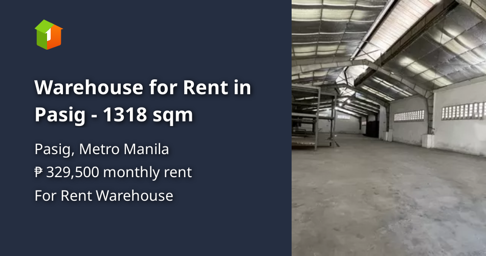 Warehouse for Rent in Pasig - 1318 sqm [Commercial Properties 🏭] (June ...