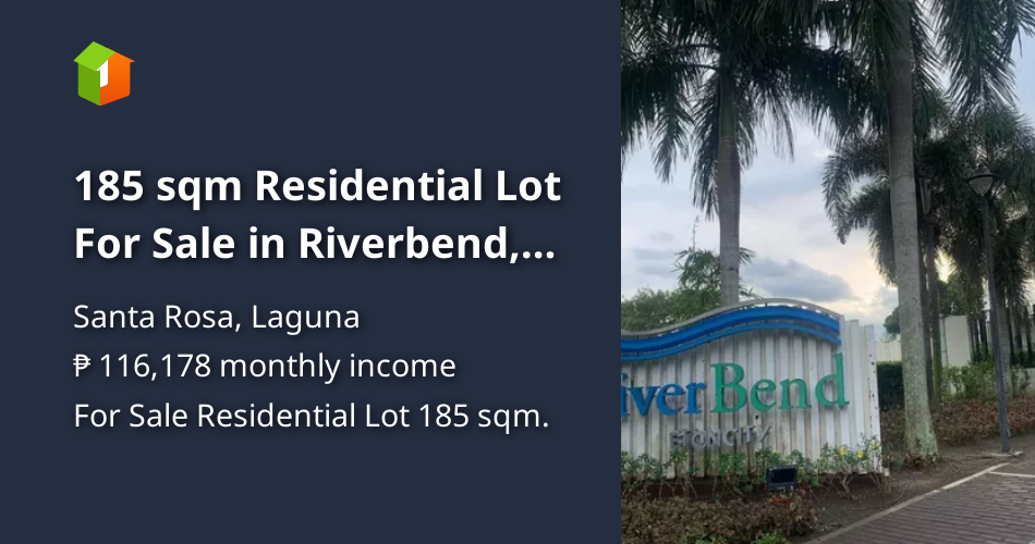 185 sqm Residential Lot For Sale in Riverbend, Eton City, Santa Rosa ...