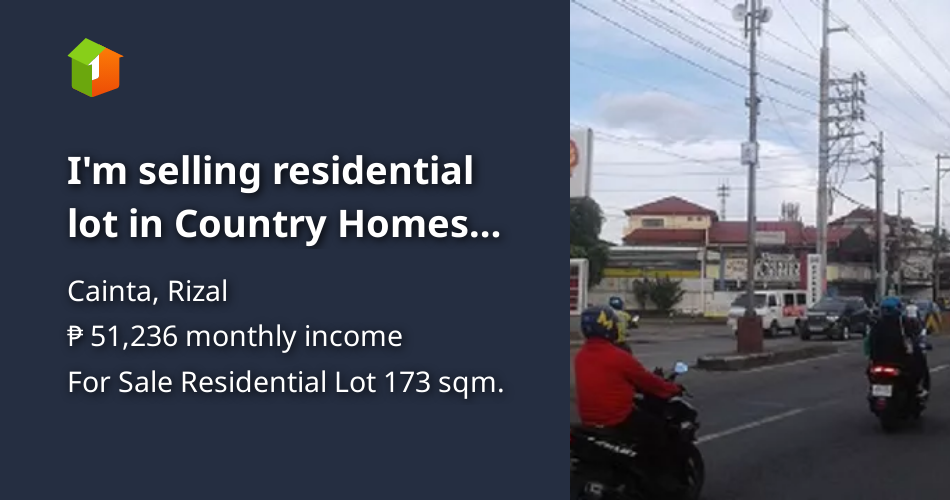 I'm selling residential lot in Country Homes Subdivision,Cainta Rizal ...