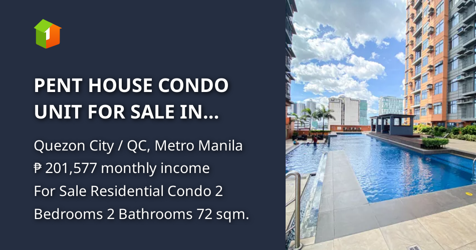 PENT HOUSE CONDO UNIT FOR SALE IN QUEZON CITY THRU PAG IBIG FINANCING ...