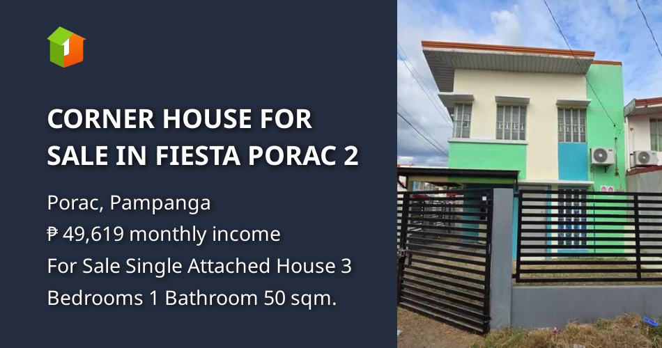 CORNER HOUSE FOR SALE IN FIESTA PORAC 2 [Houses and Lots 🏘️] (March ...