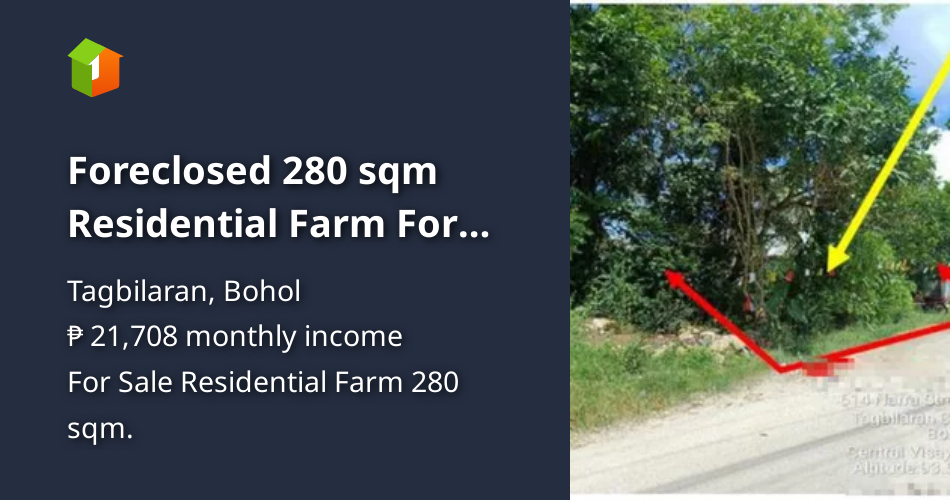 Foreclosed 280 sqm Residential Farm For Sale in Tagbilaran Bohol [Lots ...