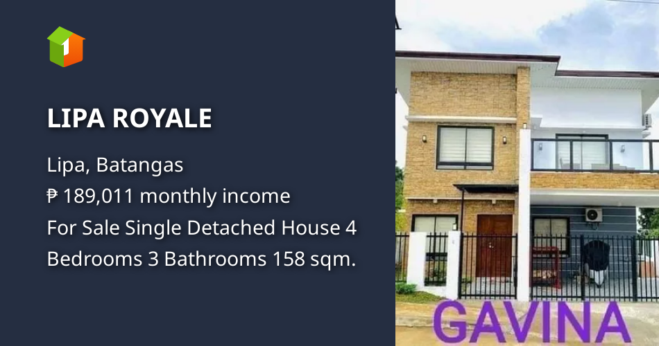 LIPA ROYALE [Houses and Lots 🏘️] (November 2023) in Lipa, Batangas for sale