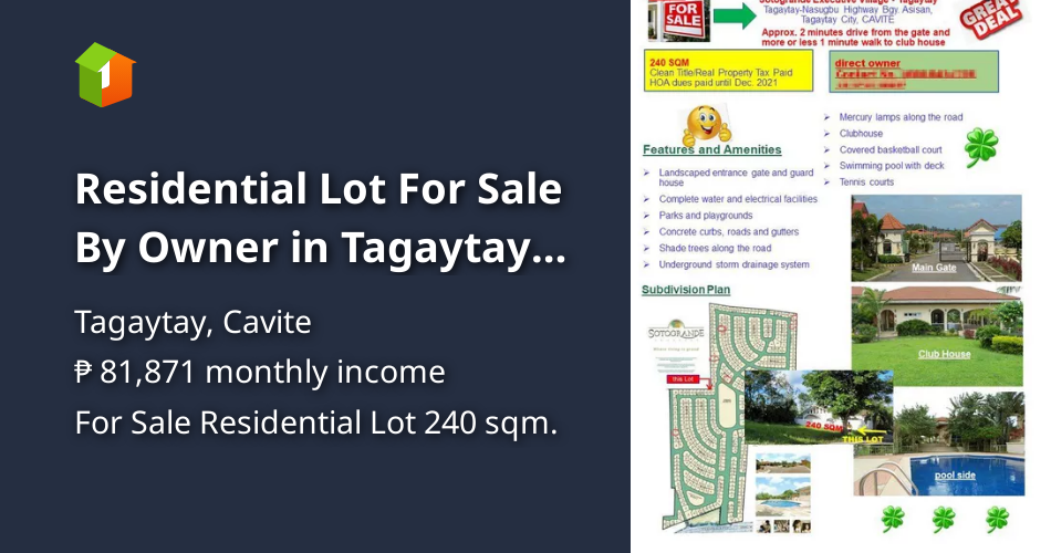 Residential Lot For Sale By Owner in Tagaytay (SOTOGRANDE EXECUTIVE VILLAGE TAGAYTAY) [Lots 🚜 ...