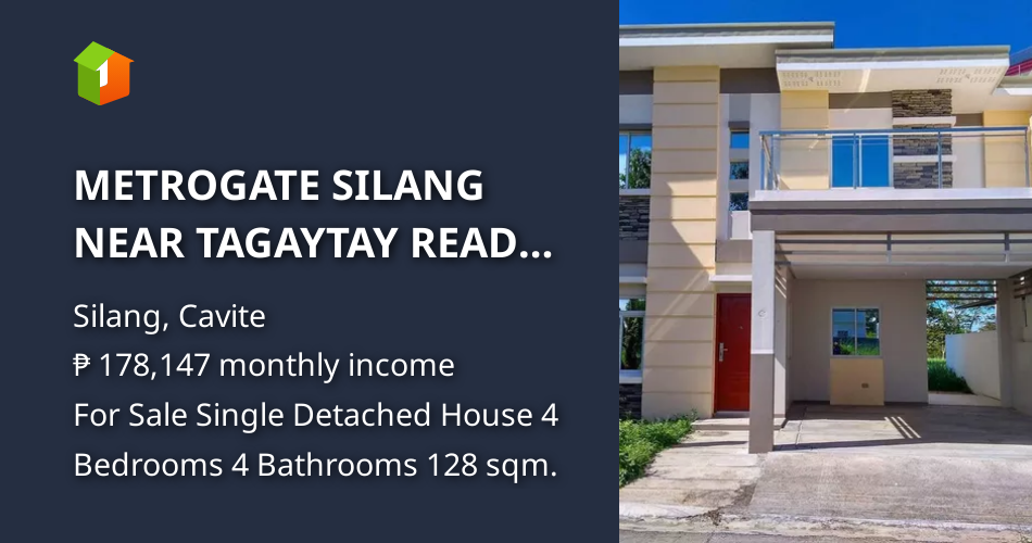 METROGATE SILANG NEAR TAGAYTAY READY TO MOVE [Houses and Lots 🏘️ ...