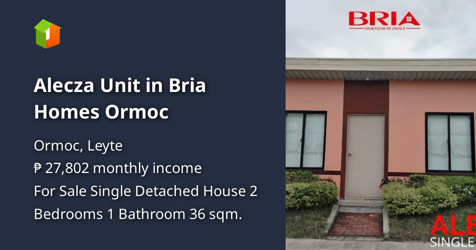 Alecza Unit in Bria Homes Ormoc [Houses and Lots 🏘️] (November 2021) in ...