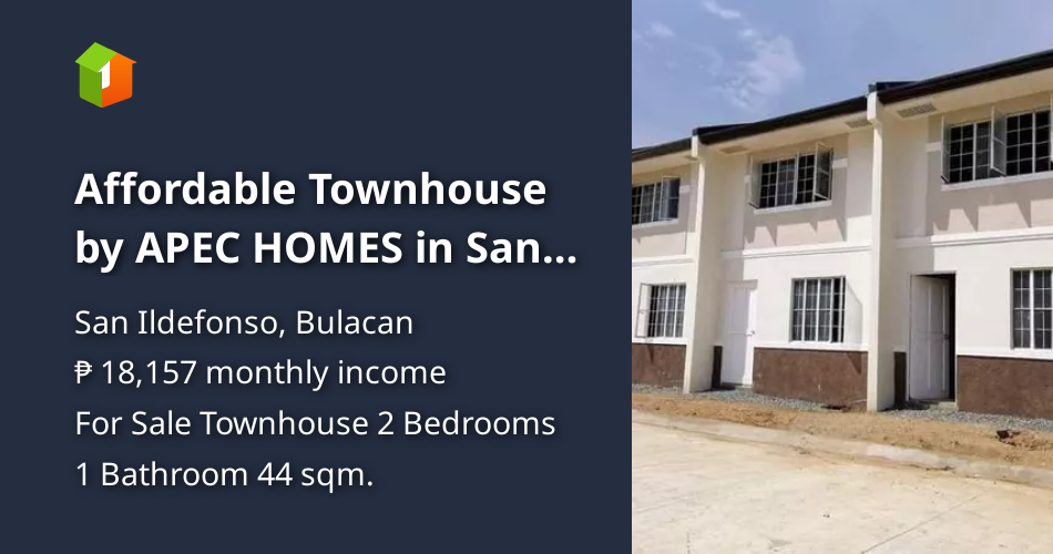 Affordable Townhouse by APEC HOMES in San Ildeponso Bulacan. [Houses ...