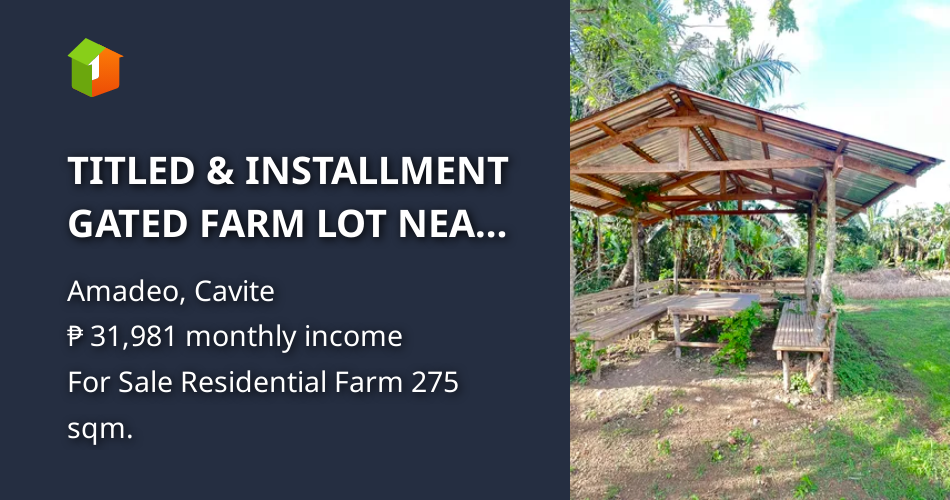 TITLED & INSTALLMENT GATED FARM LOT NEAR CRISANTO ROAD IN AMADEO [Lots 🚜] (January 2026) in ...