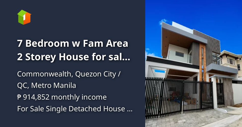 7 Bedroom w Fam Area 2 Storey House for sale in Filinvest1 Quezon City ...