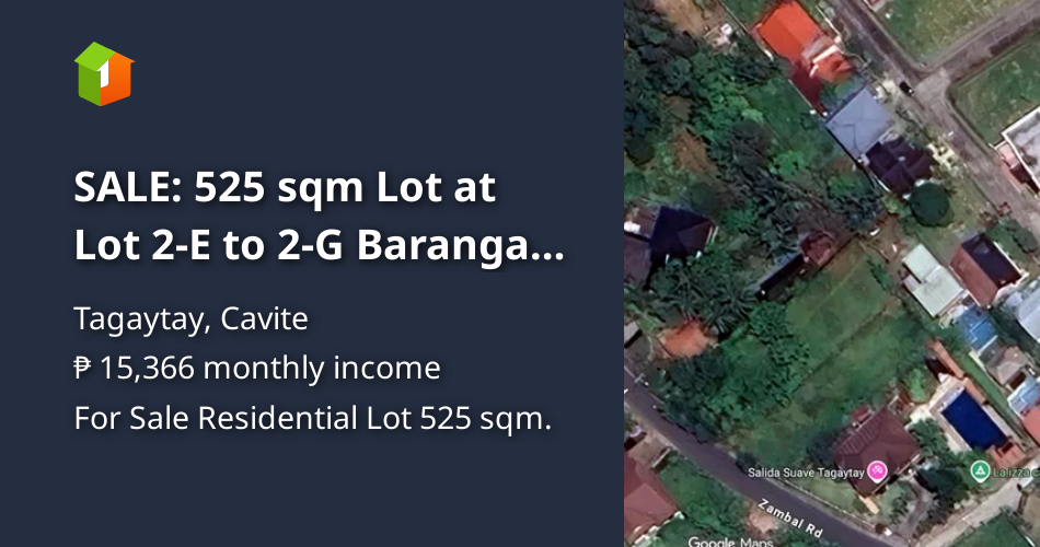 SALE: 525 sqm Lot at Lot 2-E to 2-G Barangay Neogan Tagaytay City [Lots ...
