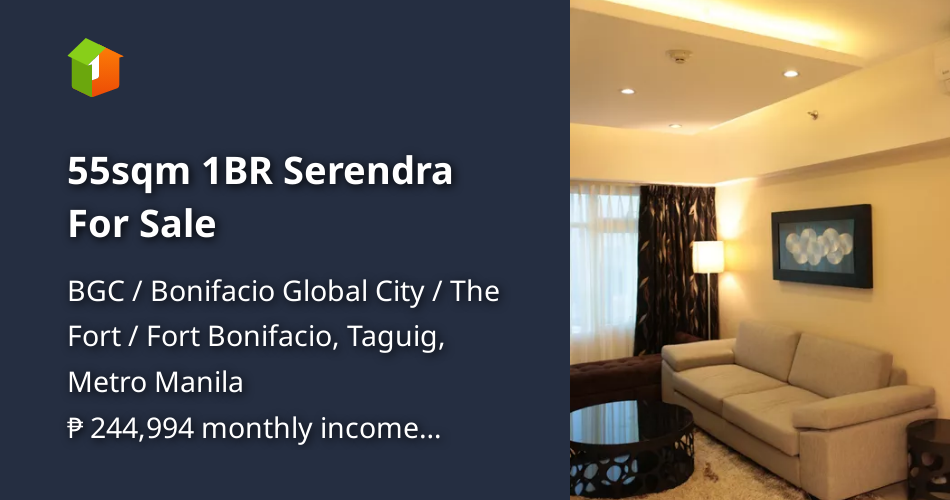 55sqm 1BR Serendra For Sale [Condo 🏙️] (January 2023) in BGC ...