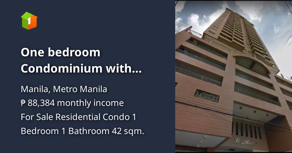 One bedroom Condominium with balcony for Sale in A. Mabini St. Manila ...
