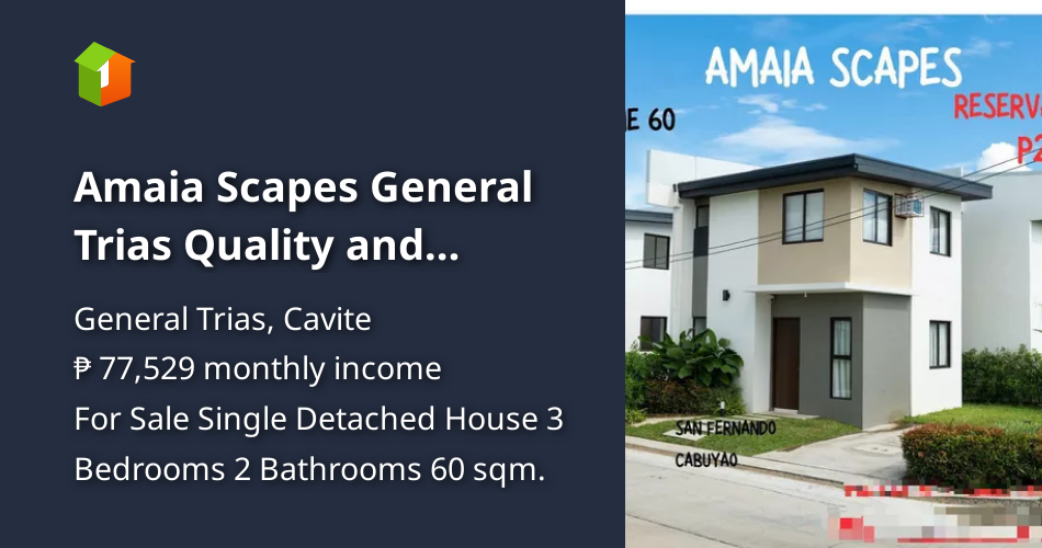 Amaia Scapes General Trias Quality and Affordable House & Lot by Ayala ...