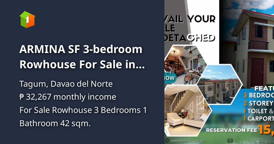 ARMINA SF 3-bedroom Rowhouse For Sale in Tagum Davao del Norte [Houses ...