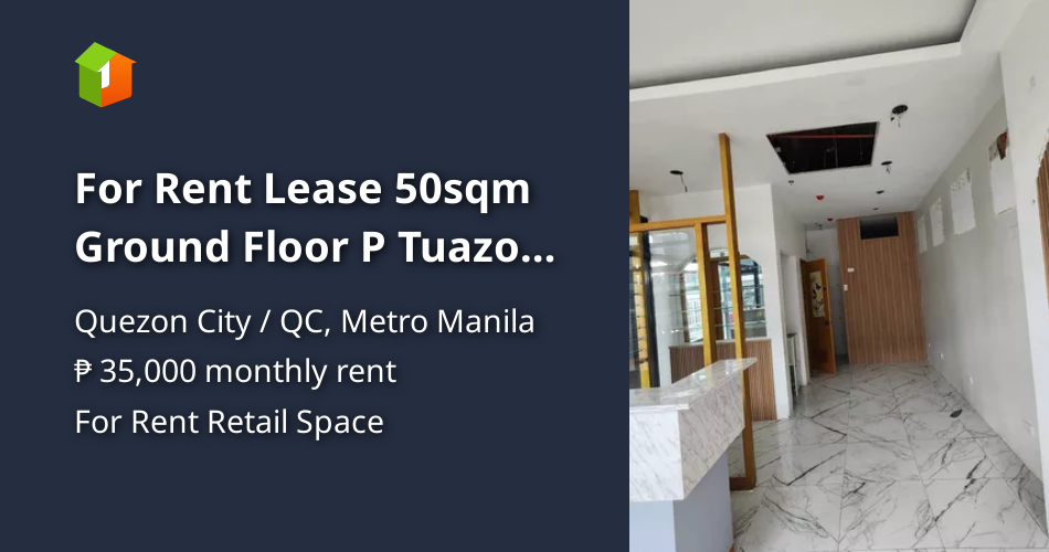 For Rent Lease 50sqm Ground Floor P Tuazon Quezon City [Commercial ...