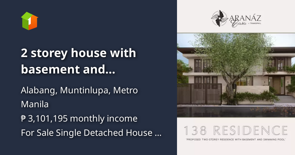 2 storey house with basement and swimming pool. [Houses and Lots 🏘️ ...