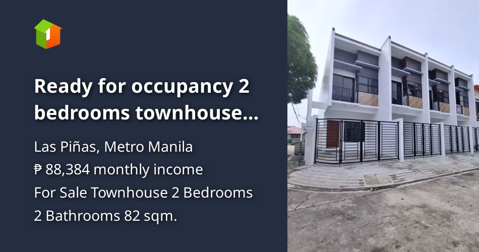 Ready for occupancy 2 bedrooms townhouse in Las Pinas City [Houses and ...