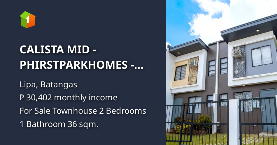 CALISTA MID - PHIRSTPARKHOMES -SERIES HOUSE [Houses and Lots 🏘️ ...