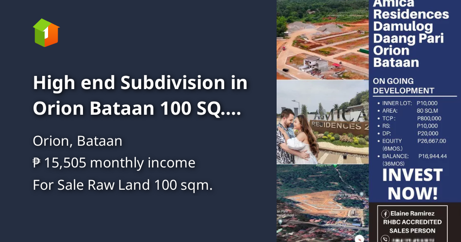 High end Subdivision in Orion Bataan 100 SQ.m with individual title ...