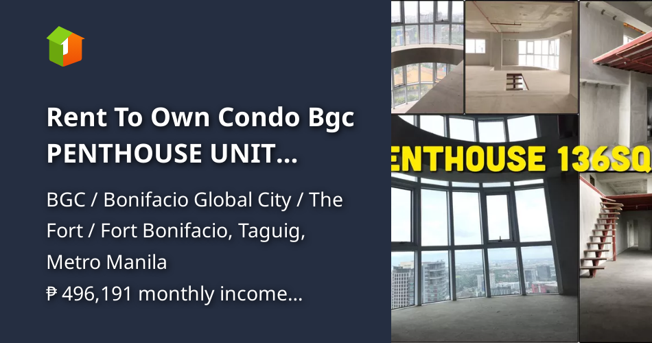 Rent To Own Condo Bgc PENTHOUSE UNIT READY FOR OCCUPANCY FORT VICTORIA ...
