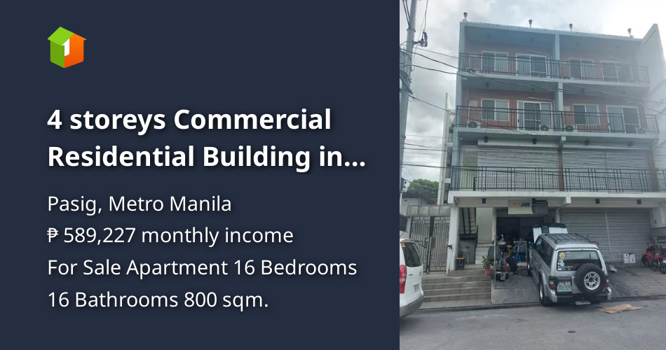 4 storeys Commercial Residential Building in Pasig for Sale [Condos 🏙️ ...