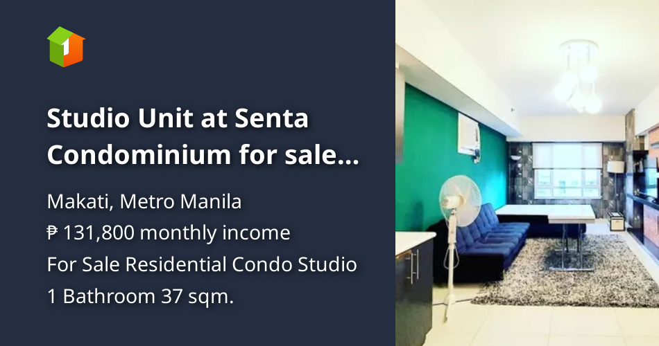 Studio Unit at Senta Condominium for sale in Legazpi Village Makati ...