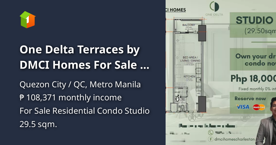 One Delta Terraces by DMCI Homes For Sale in West Ave, corner, Quezon ...