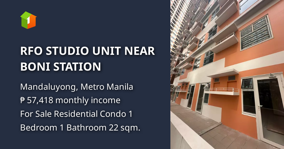 RFO STUDIO UNIT NEAR BONI STATION [Condos 🏙️] (November 2023) in ...