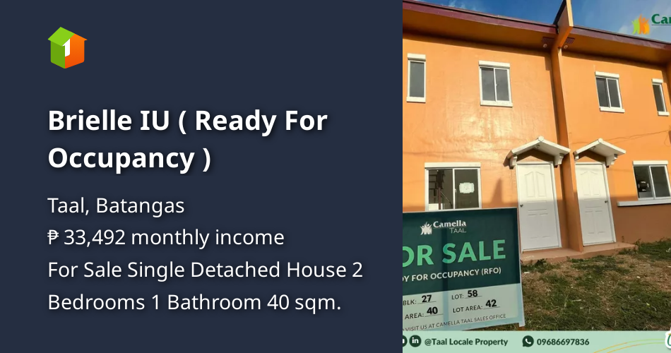 Brielle IU ( Ready For Occupancy ) [House and Lot 🏘️] (January 2022) in ...