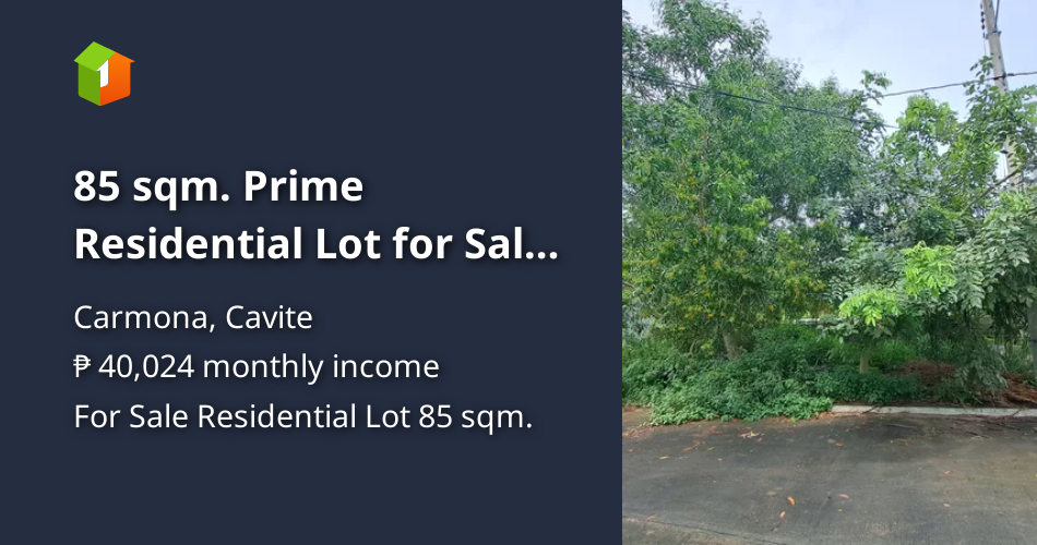 85 sqm. Prime Residential Lot for Sale in Canyon Ranch, Carmona | Along ...