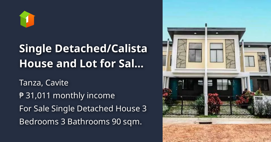 Single Detached/Calista House and Lot for Sale in Tanza, Naic, Gentri ...