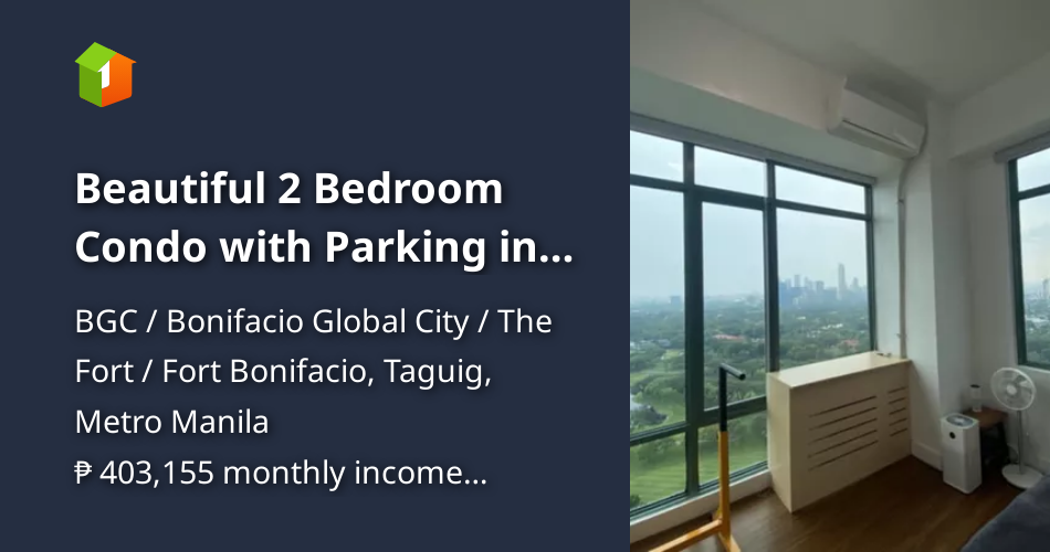 Beautiful 2 Bedroom Condo with Parking in Bellagio BGC for sale with ...