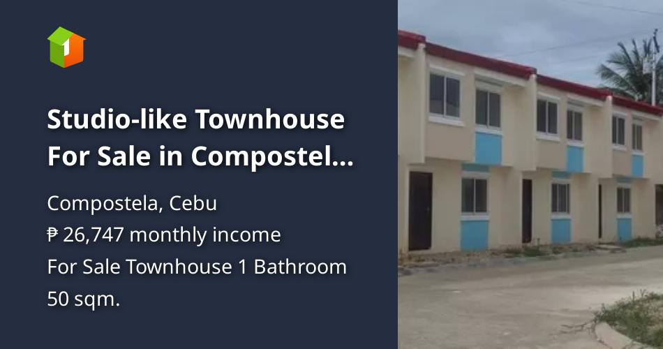 Studio-like Townhouse For Sale in Compostela Cebu [Houses and Lots 🏘️ ...