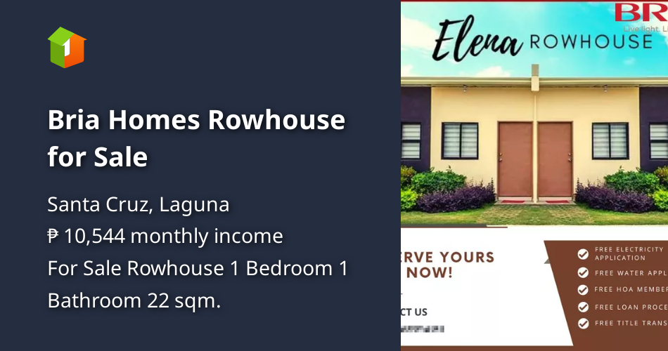 Bria Homes Rowhouse for Sale [Houses and Lots 🏘️] (January 2024) in ...