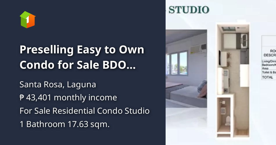 Preselling Easy to Own Condo for Sale BDO Bank Financing: SMDC Calm ...