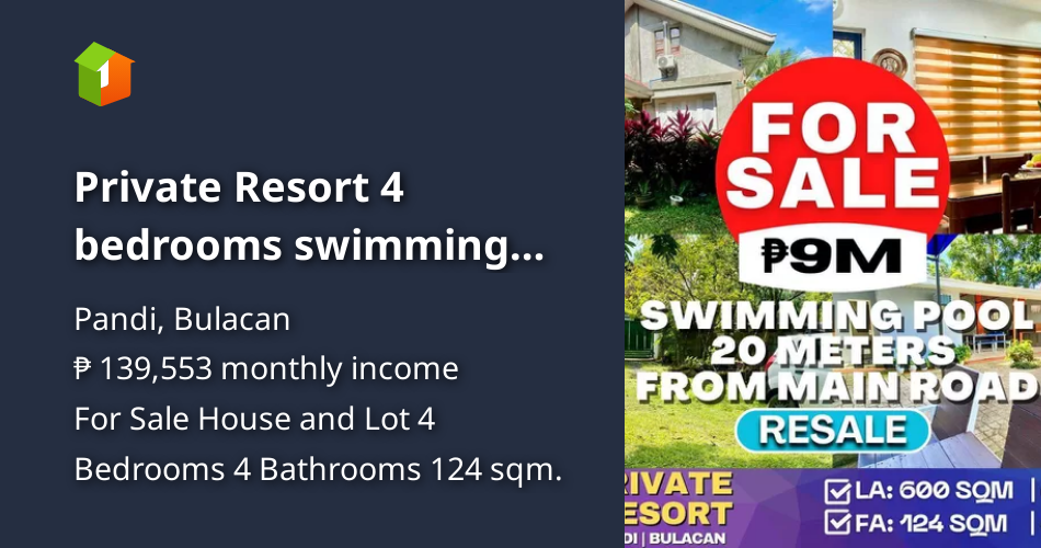 Private Resort 4 bedrooms swimming pool for Sale in Bulacan [Houses and ...
