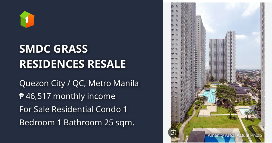SMDC GRASS RESIDENCES RESALE [Condos 🏙️] (April 2025) in Quezon City ...