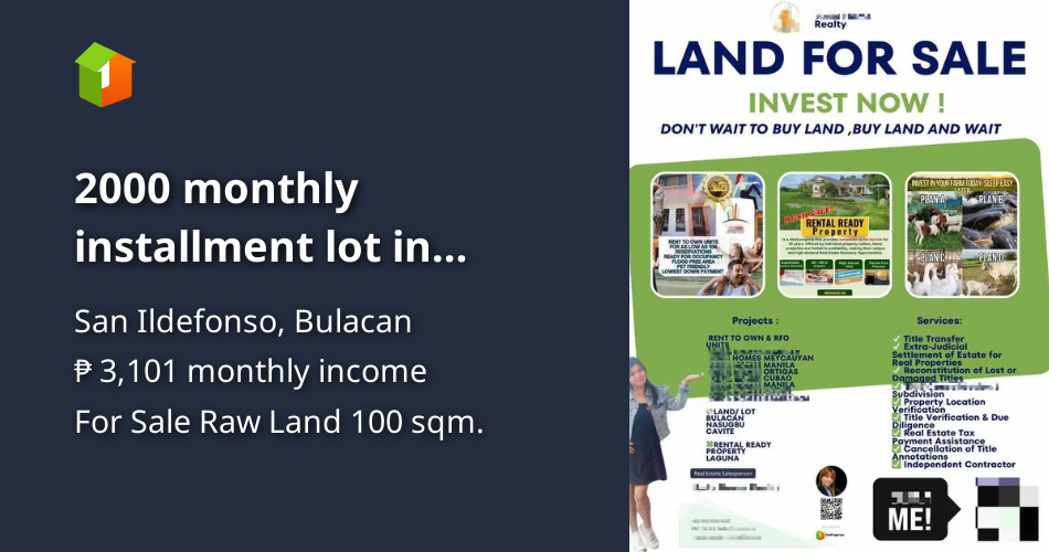 2000 monthly installment lot in bulacan [Lots 🚜] (November 2025) in San ...