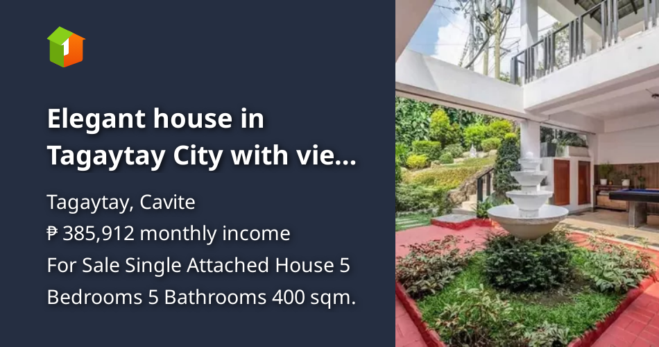 Elegant house in Tagaytay City with view of Taal lake fully furnished ...