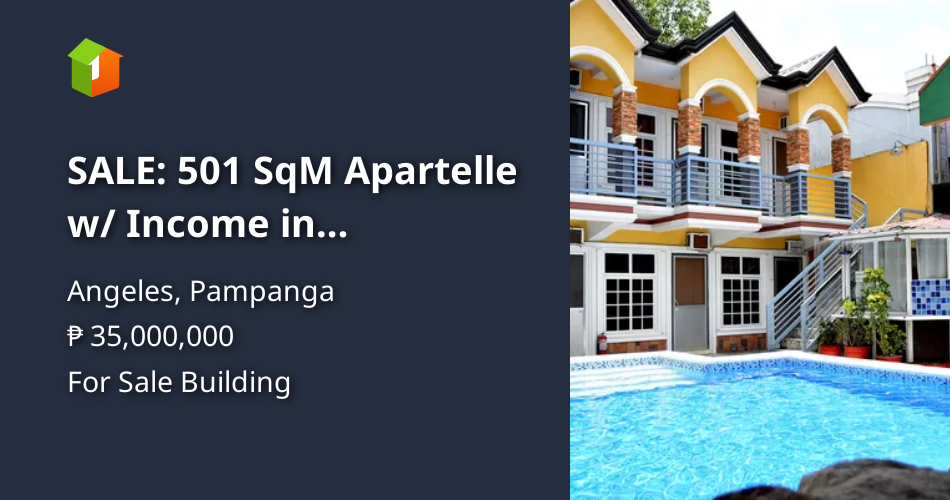 SALE: 501 SqM Apartelle w/ Income in Malabanias Angeles City near CLARK ...