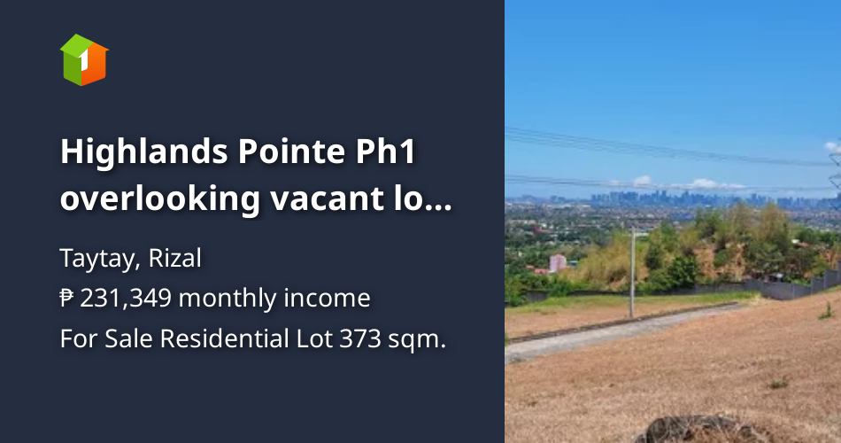 Highlands Pointe Ph1 overlooking vacant lot for sale [Lots 🚜] (October ...