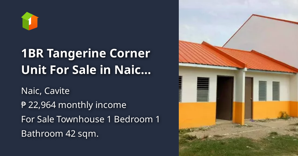 1BR Tangerine Corner Unit For Sale in Naic Cavite [Houses and Lots 🏘️ ...