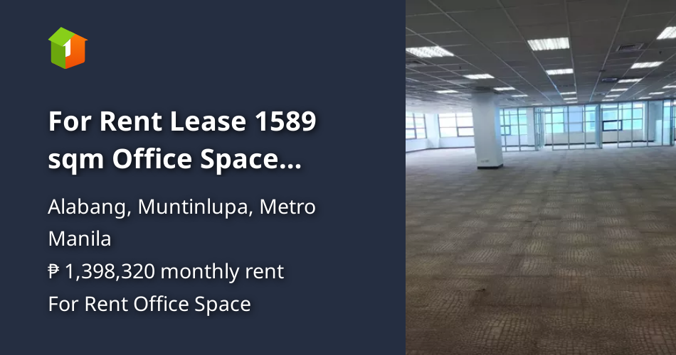For Rent Lease 1589 sqm Office Space Alabang Muntinlupa City ...